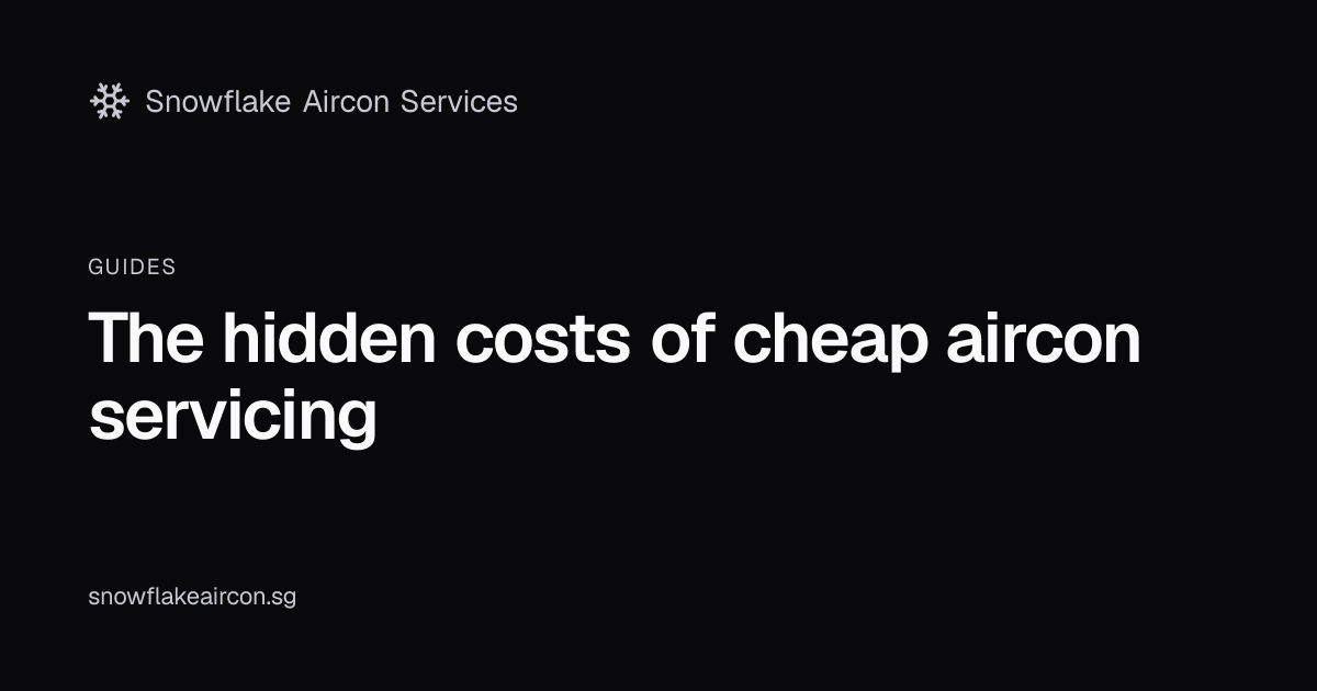 The hidden costs of cheap aircon servicing